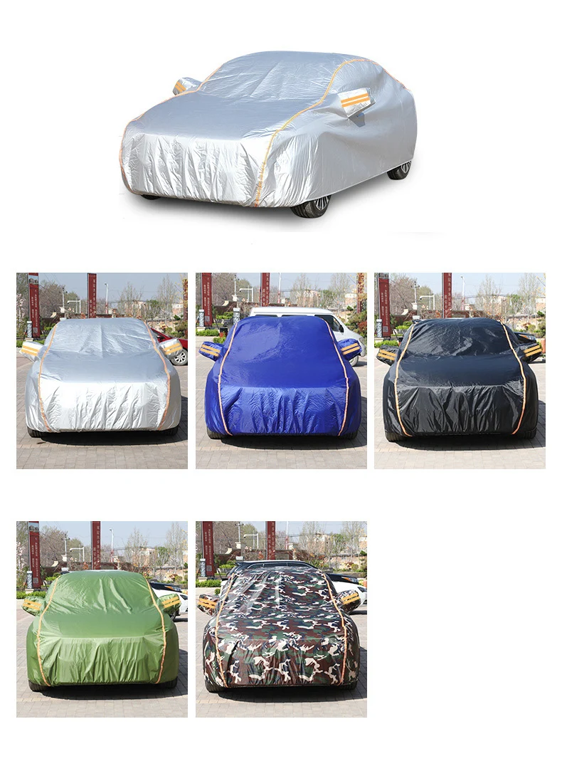Universal Waterproof Snowproof All Weather Protection Car Cover Silver ...