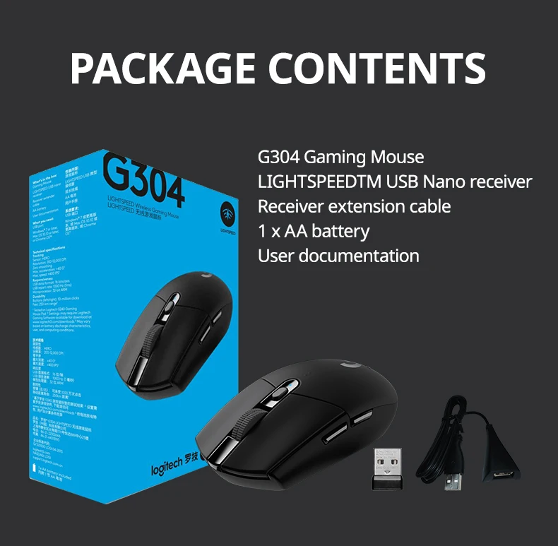 Original Logitech G304 Office Wireless Mouse 3 12000 Dpi Optical ...