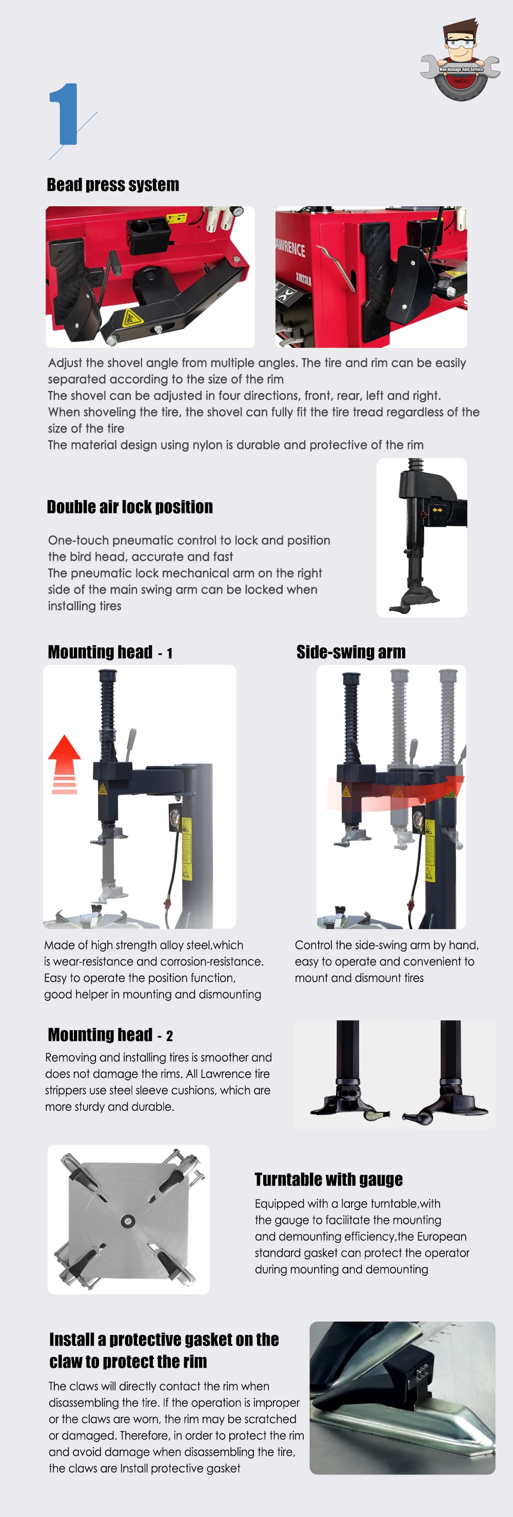 Manual Tire Changer Bead Press System Wheel Balancing Machine Tire Changing Machine Combo For ...