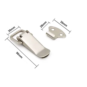 Latch Metal Spring Loaded Toggle Latch Silver Catch Hasp Clamp Clip ...