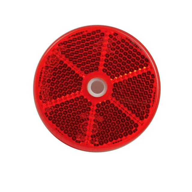 Plastic Round Reflector with Hole - Motorcycle Retro Reflectors