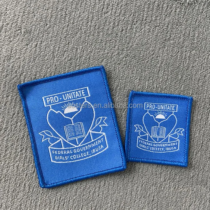 High Density Custom Round Embroidery Badge Self-adhesive Embroidered ...