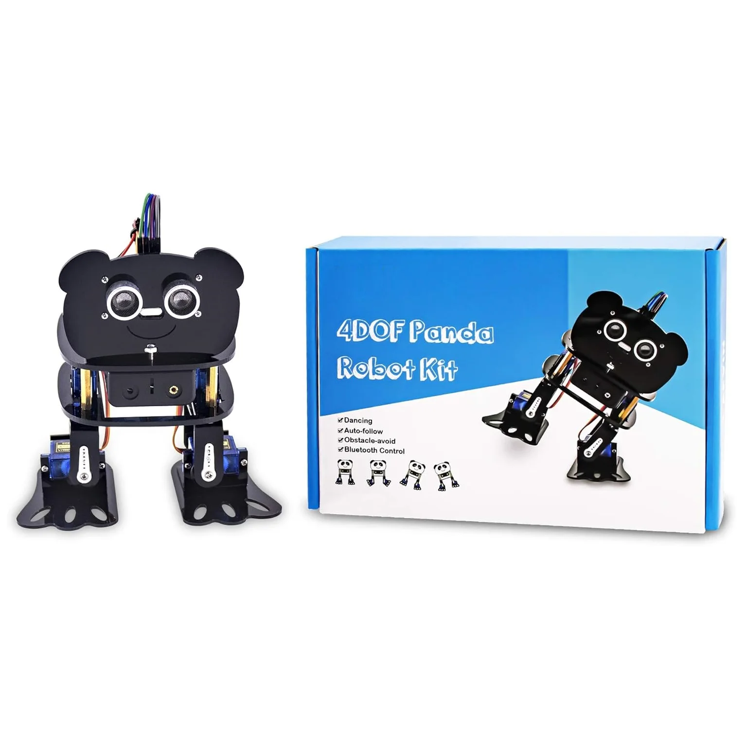 Diy 4-dof Panda Robot Electron Kit Dancing Programable Robot Kit ...