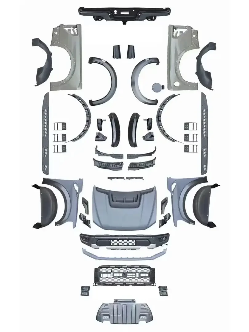 Body Kit For Ford F150 Raptor 2015-21 Modified Front Rear Bumper Grill ...