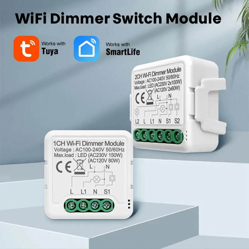 2 Channel Wifi Light Switch Timer - Smart Dimmer Module