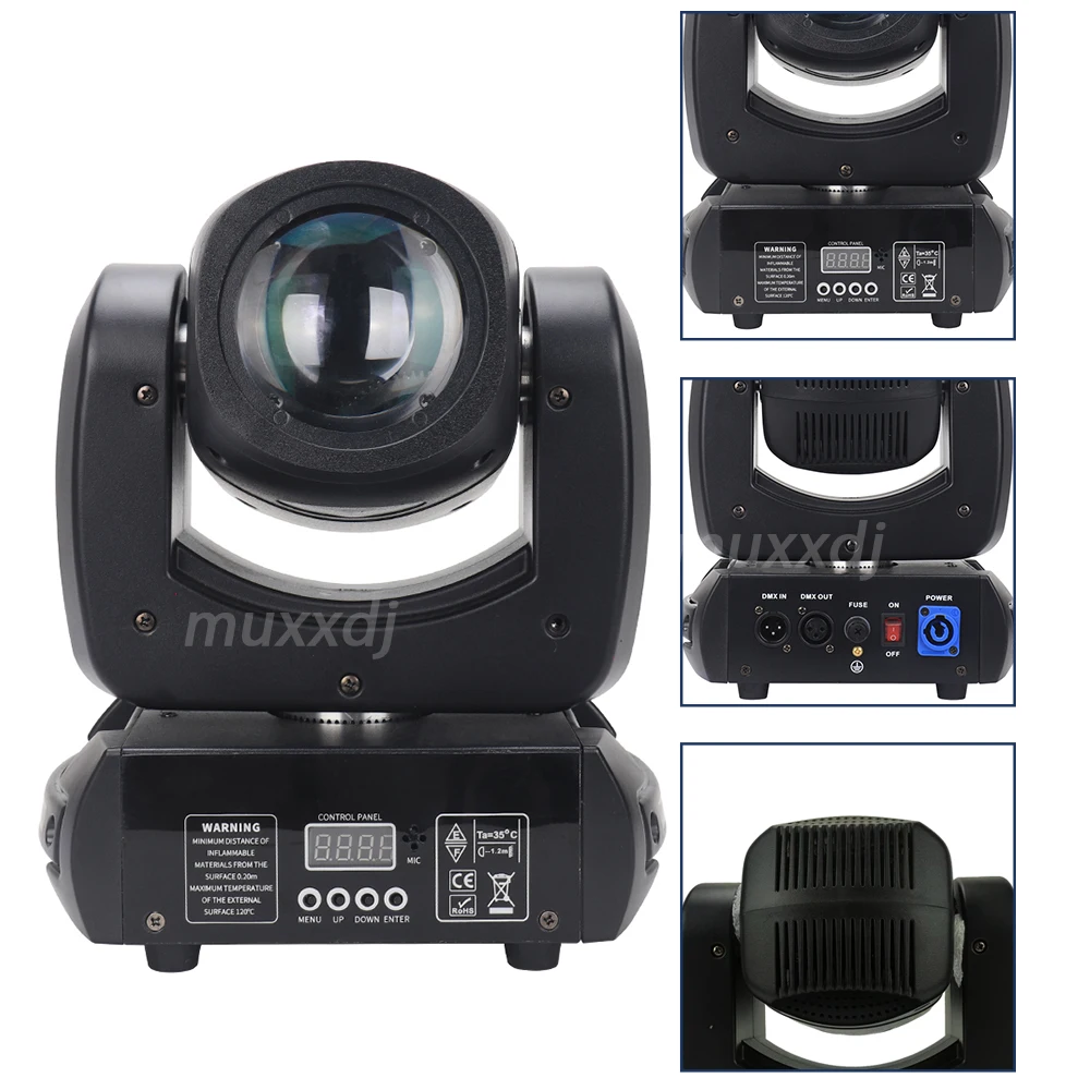 Muxxdj 100W Beam Stage Light RGBW DMX LED Lighting Profesional Moving ...