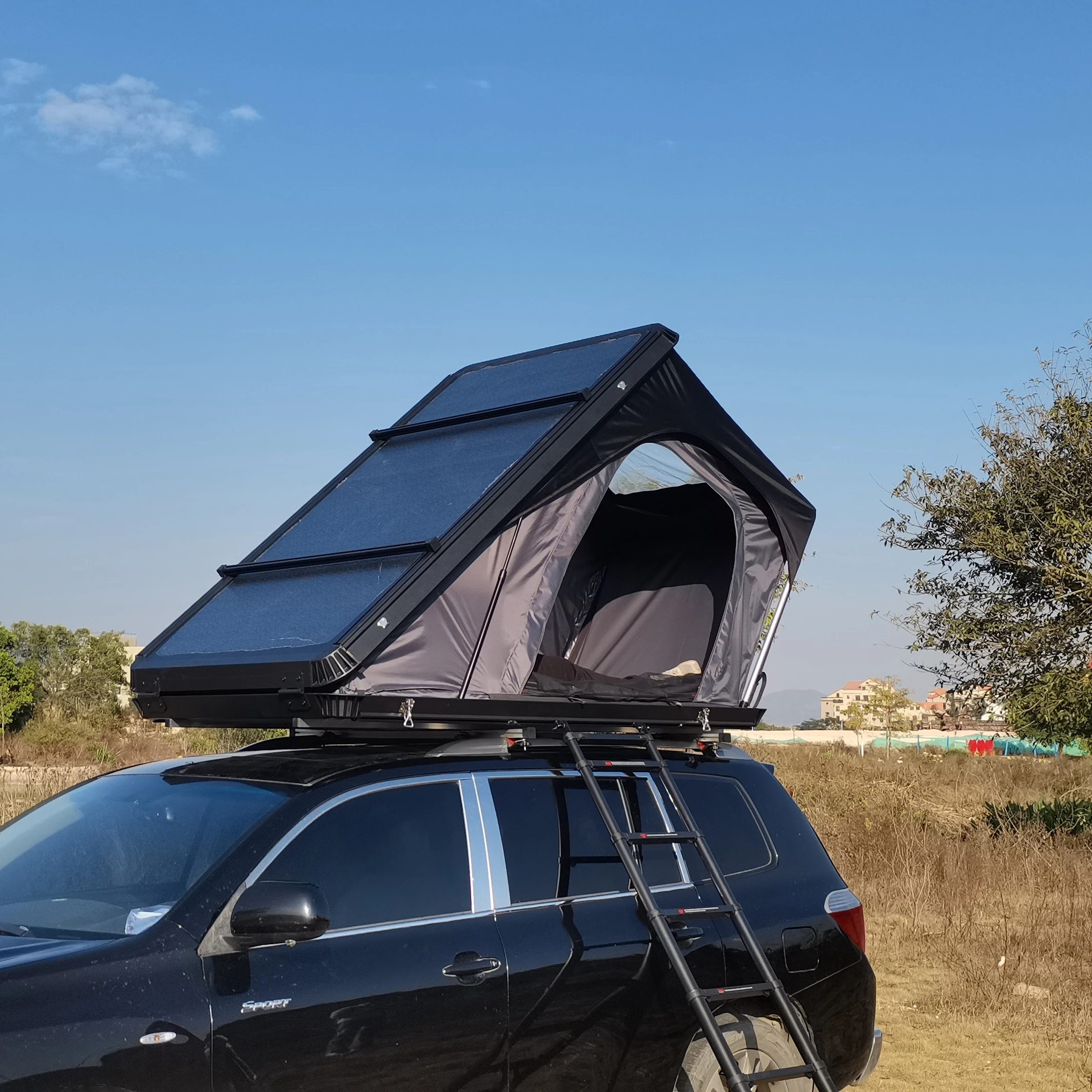 Aluminium Triangle Shell Camping Suv Car Rooftop Tent Hard Shell Cover ...