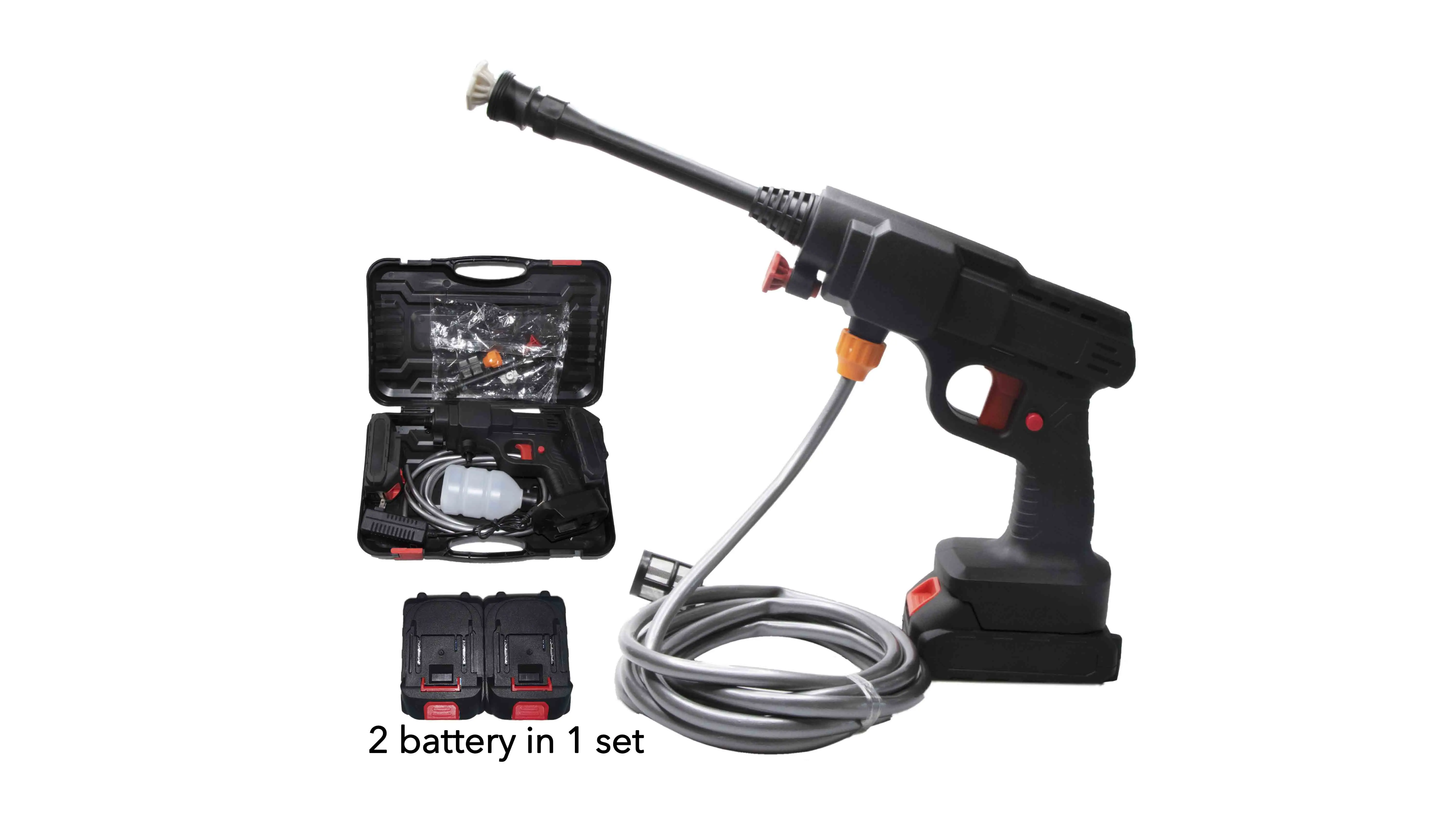 21v Lithium Battery Cordless Car Washer Machine Wireless Car Wash Gun ...