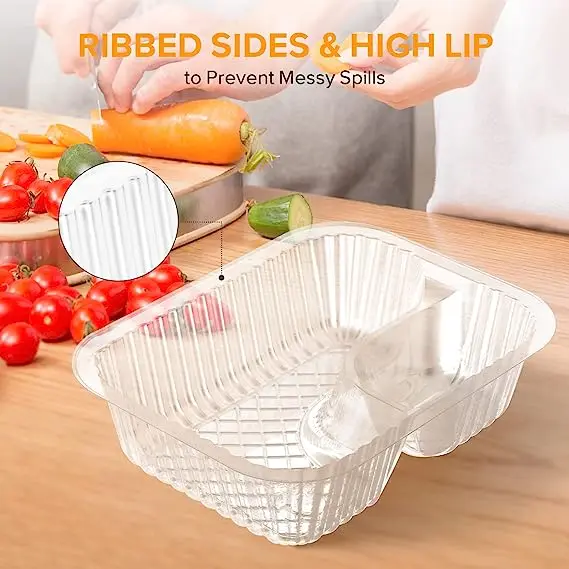Customized Clear Disposable Stackable Plastic Nacho Trays Potato Chips ...