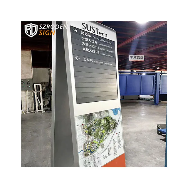 Outdoor Illuminated Wayfinding Signage Sign Board Directional Sign ...