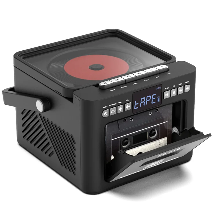 Portable CD Player Boombox Cassette Combo with FM Radio ...