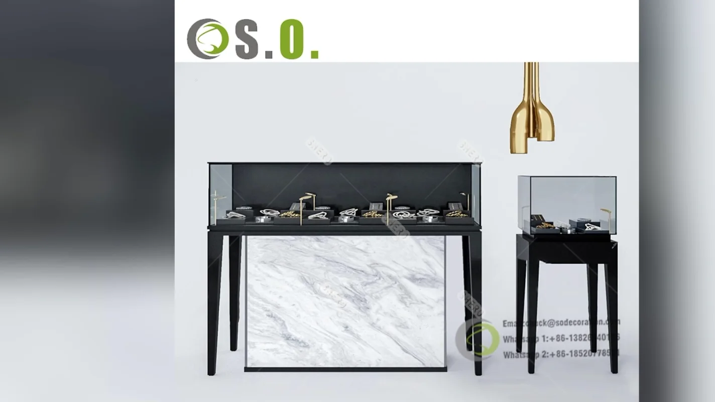 Custom Jewelry Display Cabinet Display Showcase Retail Jewelry Glass ...