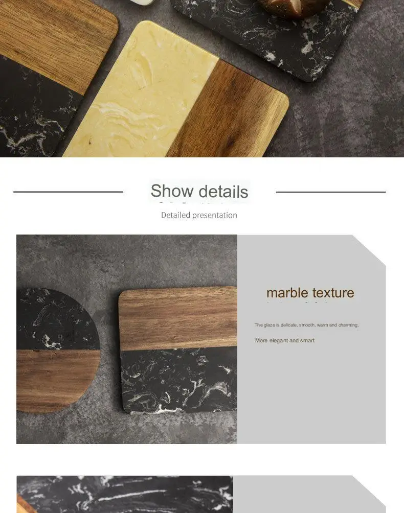 Custom Size Marble and Acacia Wood Coasters - Eco-Friendly Barware for ...