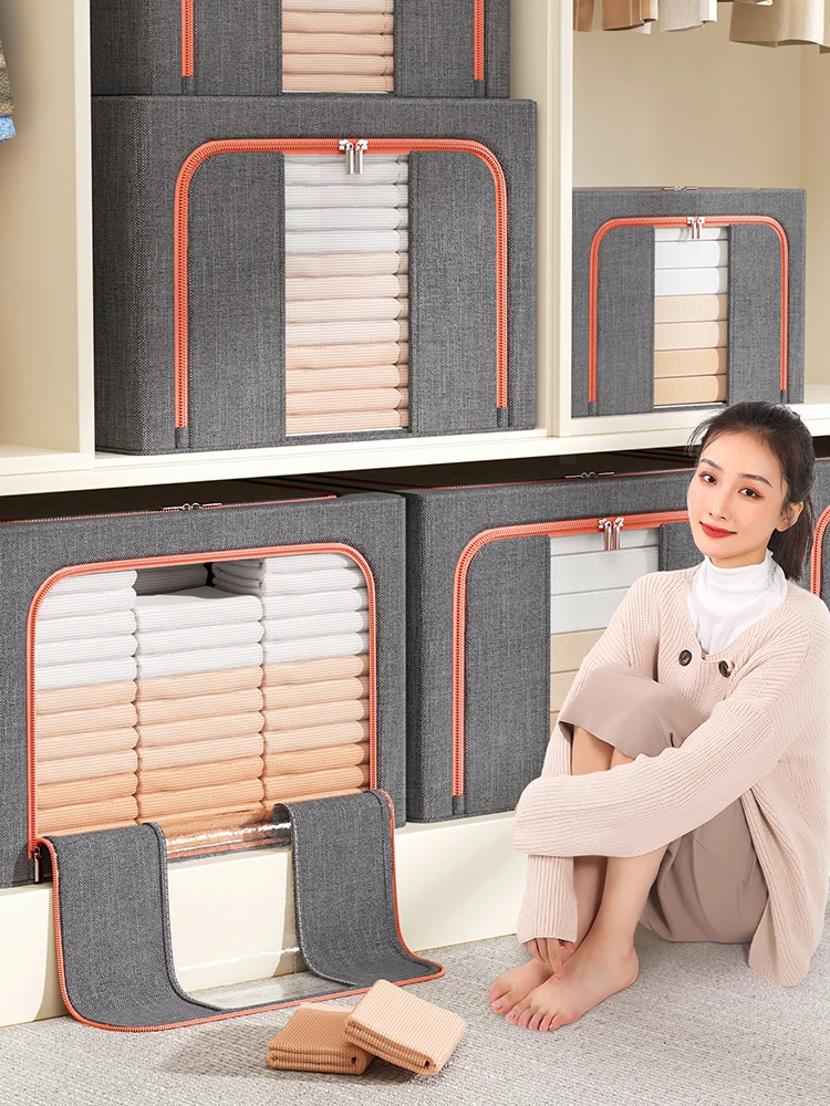 Hot Sale Cloth Fabric Storage Box Collapsible Clothes Storage Box Home ...