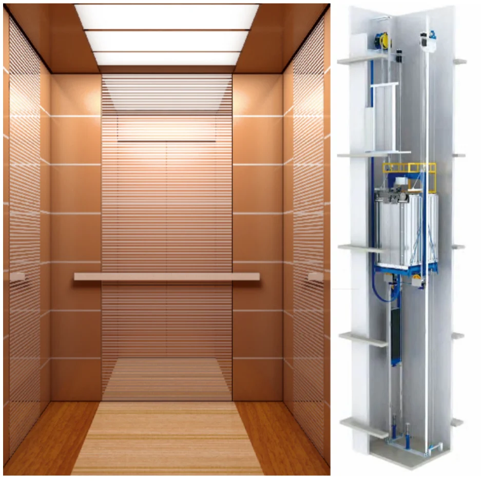 Top Grade Cabin Vertical Elevator Customized Passenger Lift 630kg 800kg At Affordable Price ...