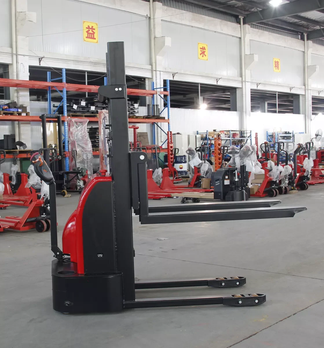 Loading 1500kg Pallet Truck Walki Portable Electric Pallet Stacker ...