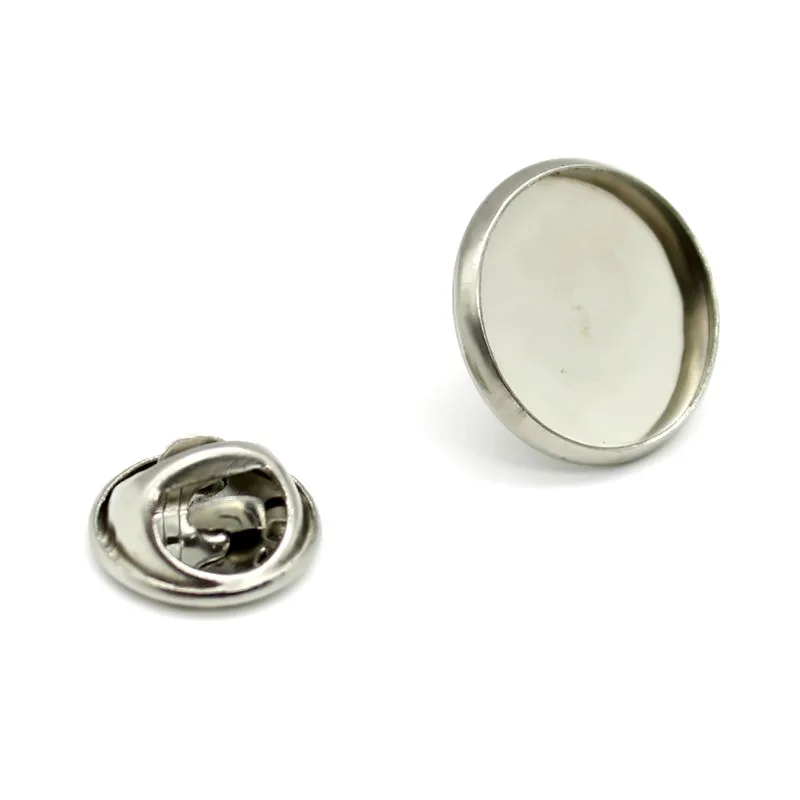 50pcs/ Lot 12/14/16/18/20/25/30mm Stainless Steel Material Brooch Style ...
