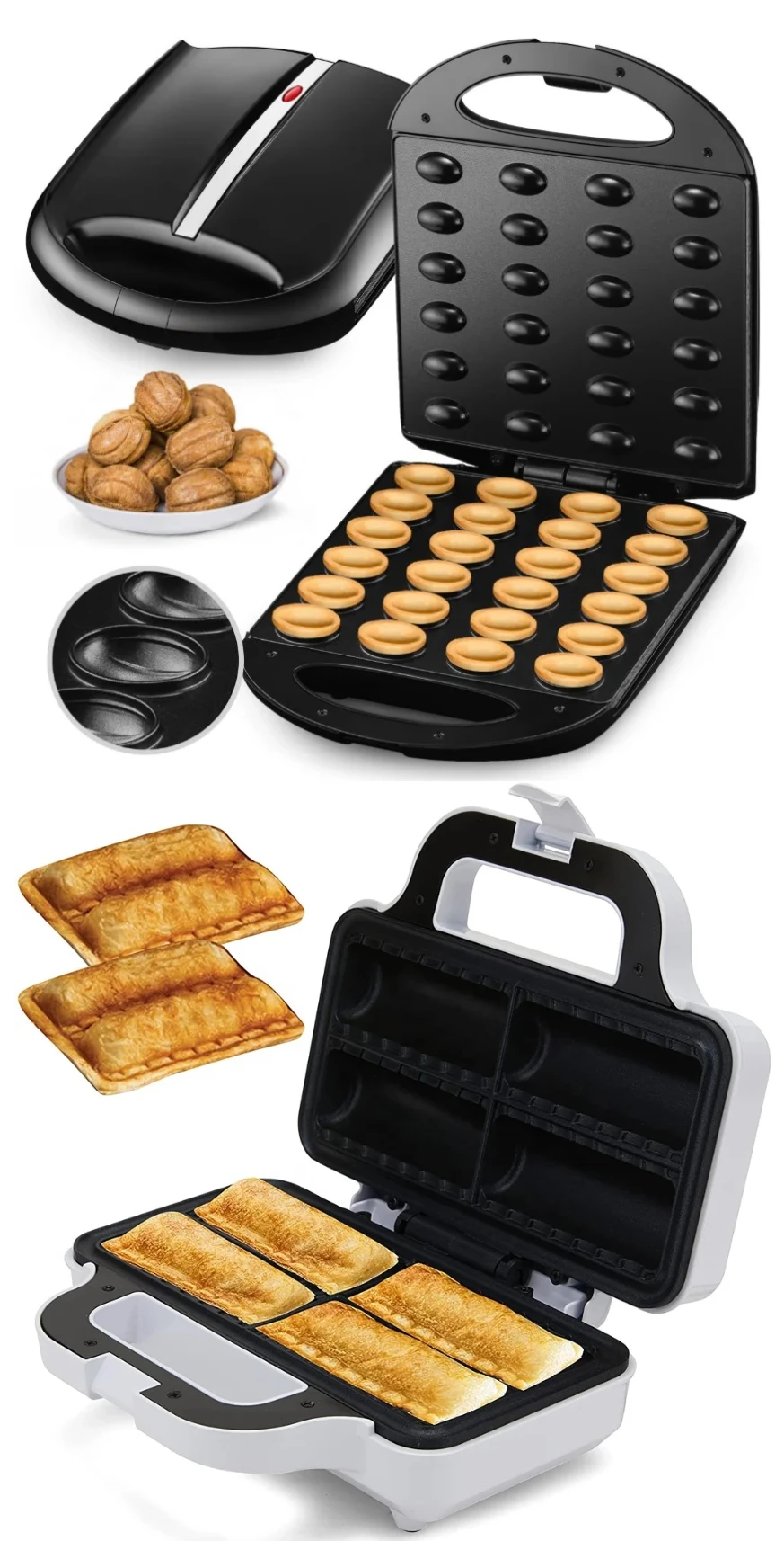 Small Kitchen Appliances Waffle Maker Cake Maker Automatic 12 Holes ...