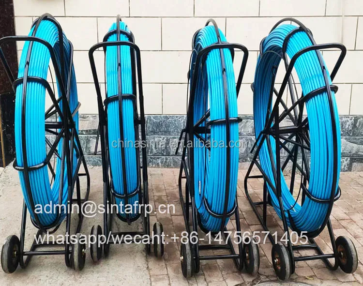 14mm 200m Conduit Traceable Duct Rodding Reel Snake Rod Fiberglass ...