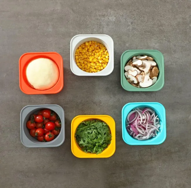Stackable Silicone Pizza Dough Proofing Containers with Lids