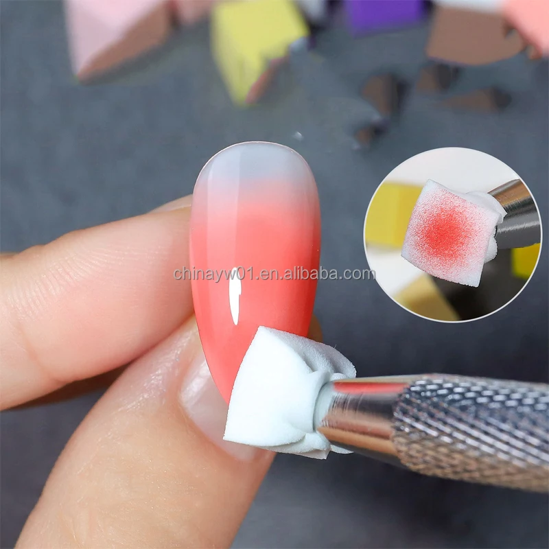 1cm Mini Color Nail Sponge Bean Curd Block Patting Gel Sponge Square ...