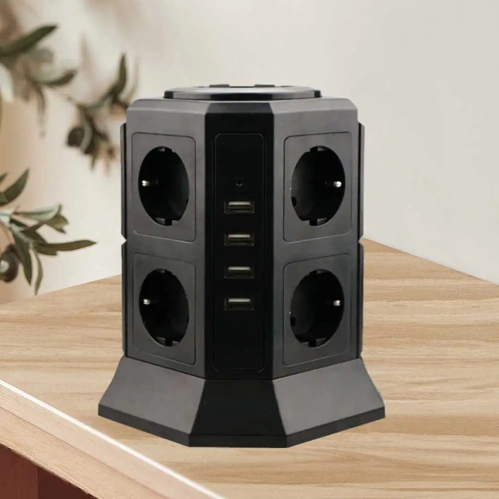Oswell New Design Multi-function 220v Tower European Power Strip 6 Eu ...