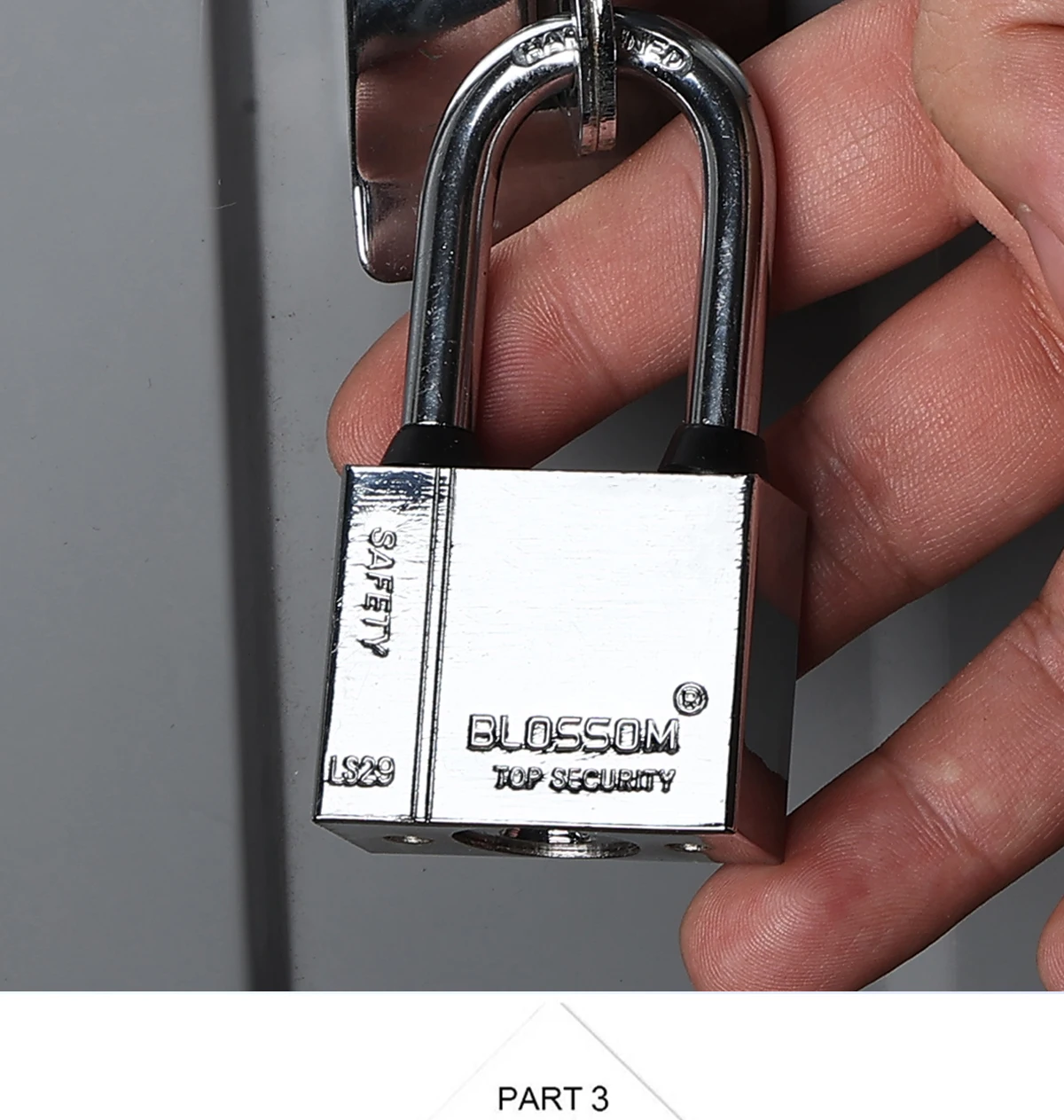 Ls29l Zhejiang Padlock Long Shackle Chrome Plating Square Iron Pad Lock ...