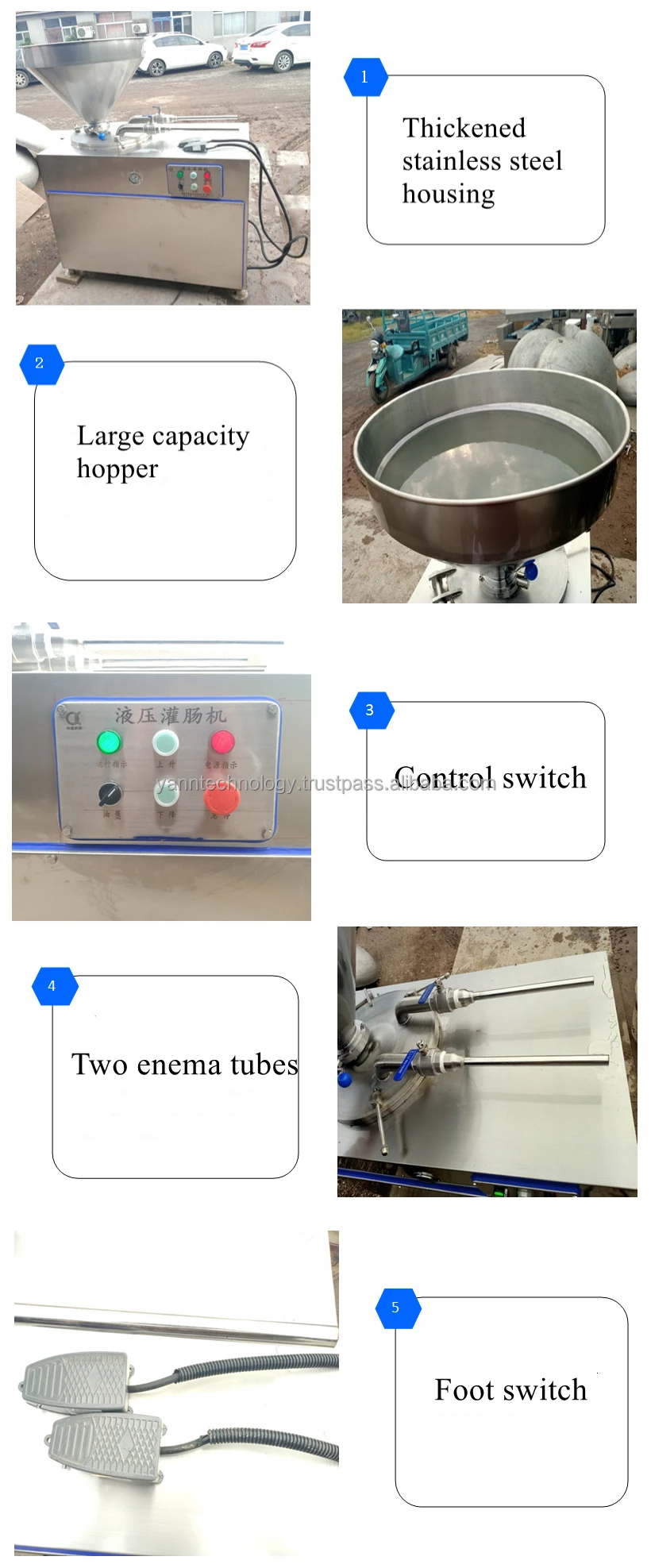 New Sausage Stuffing Tying Filling Filler Meat Product Making Machines ...