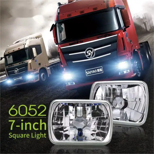 5*7 Inch Square Headlights Vintage Classic Car Driving Lamp High Low ...