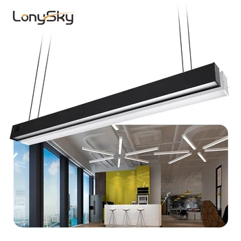 Modern Office Lighting White Linkable 4ft 8ft 60w 120w Aluminum Led ...