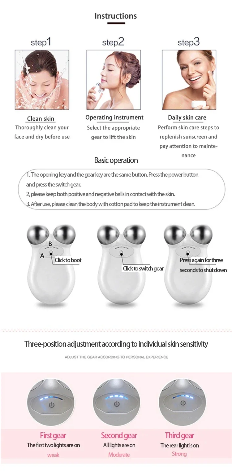 Ems Ion Microcurrent V-shape Device Anti-cellulite Skin Tightening ...