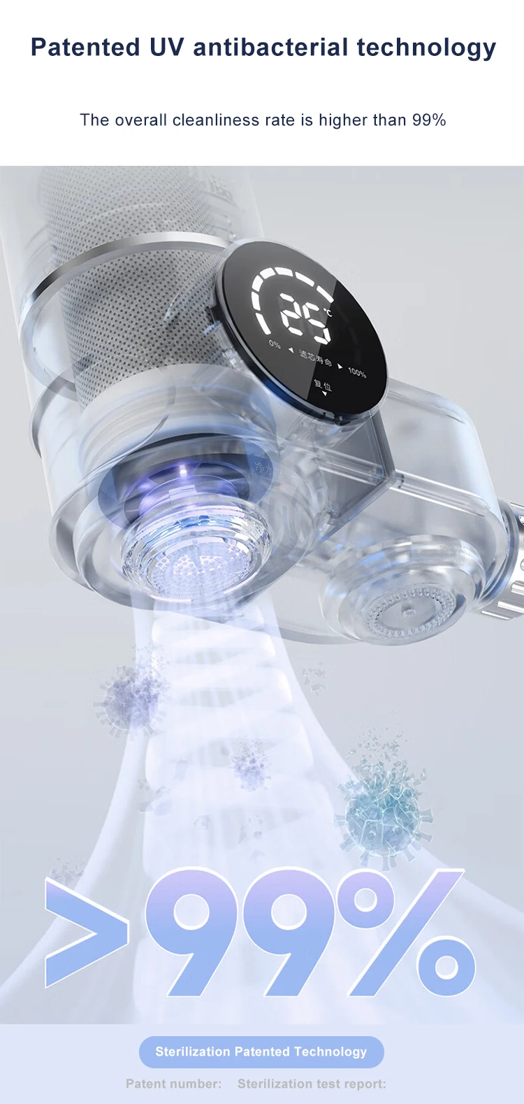 2024 Small Domestic Smart Tap UV Kitchen Water Purifier