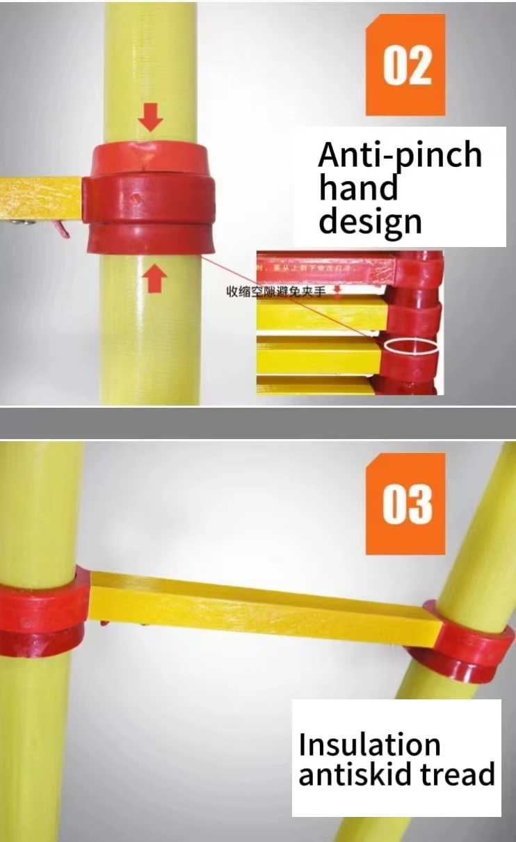 Portable Insulated Herringbone Slug Ladder Telescopic Electrician's ...