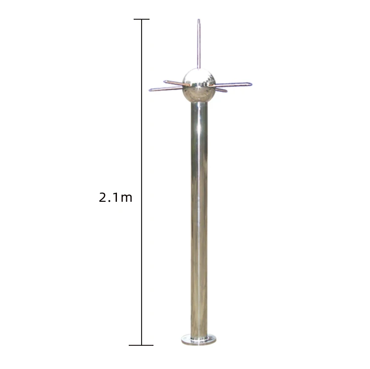DK8-BX10 Stainless Steel Lightning Arrester 1.6 Meter with 80-95M ...