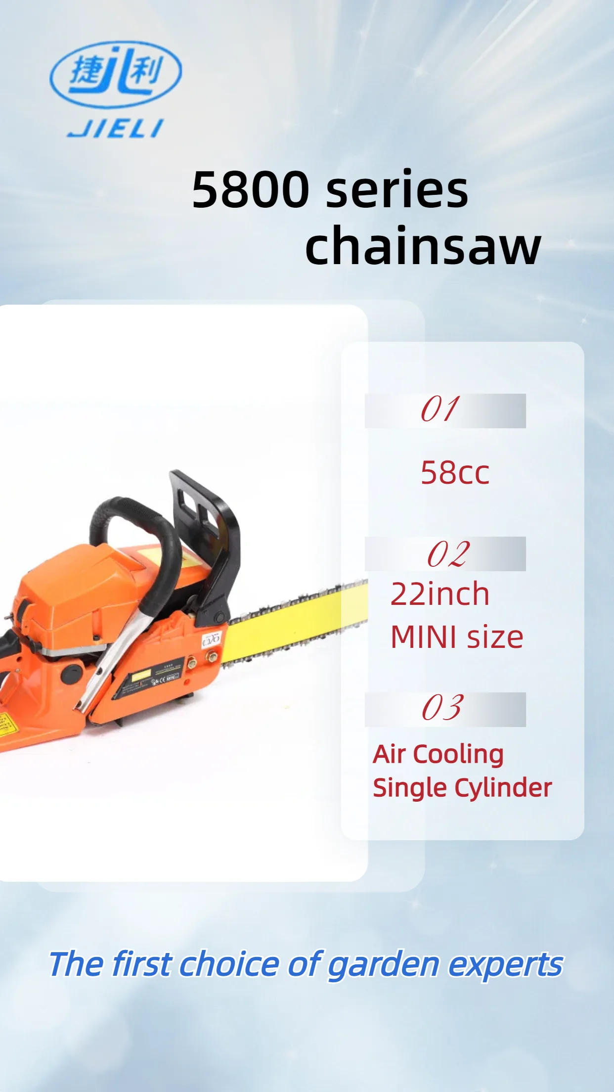 Home-used New Model 5800 for Tree Cutting 22 Inch 2.2kw 2 Stroke ...