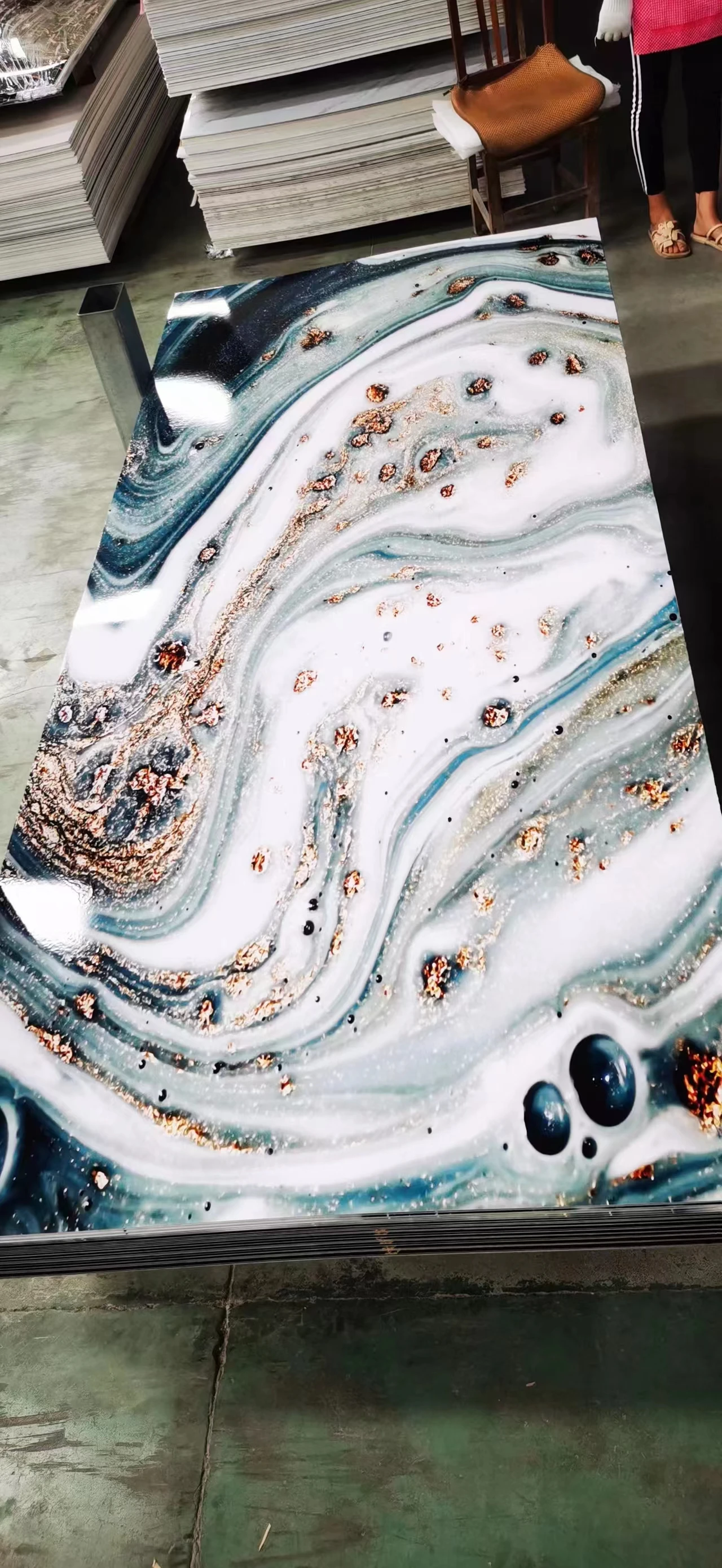 1220x2900x3mm Uv Marble Plastic Sheet 3d Pvc Wall Panel Wall Background ...