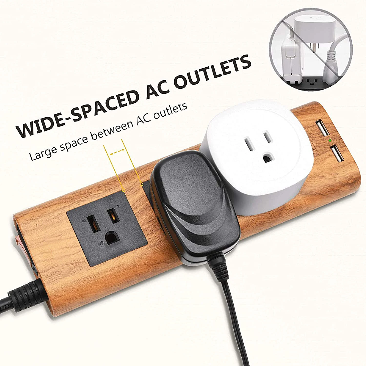 Alibaba.com: USA Standard Wood Grain Desktop Power Socket with 3 AC ...
