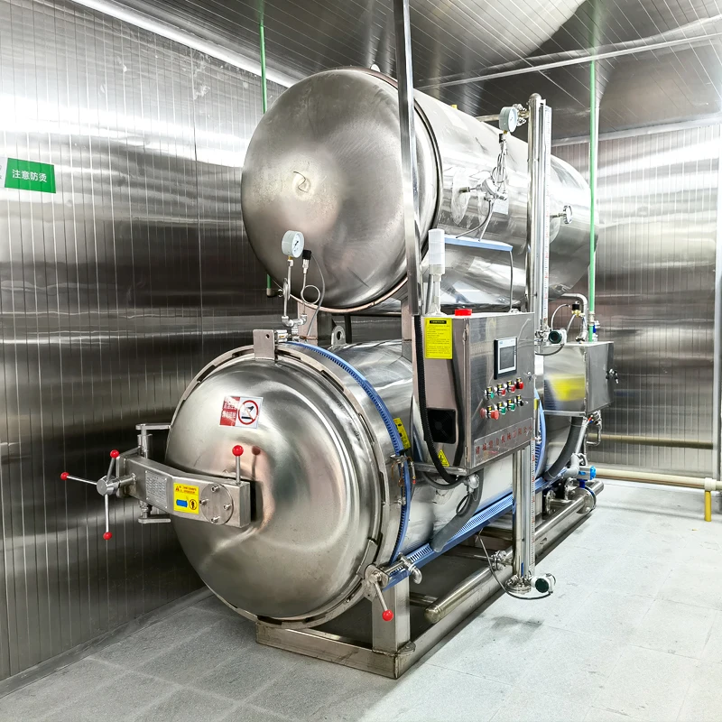 Industrial Automatic Water Spray Steam Retort Machine