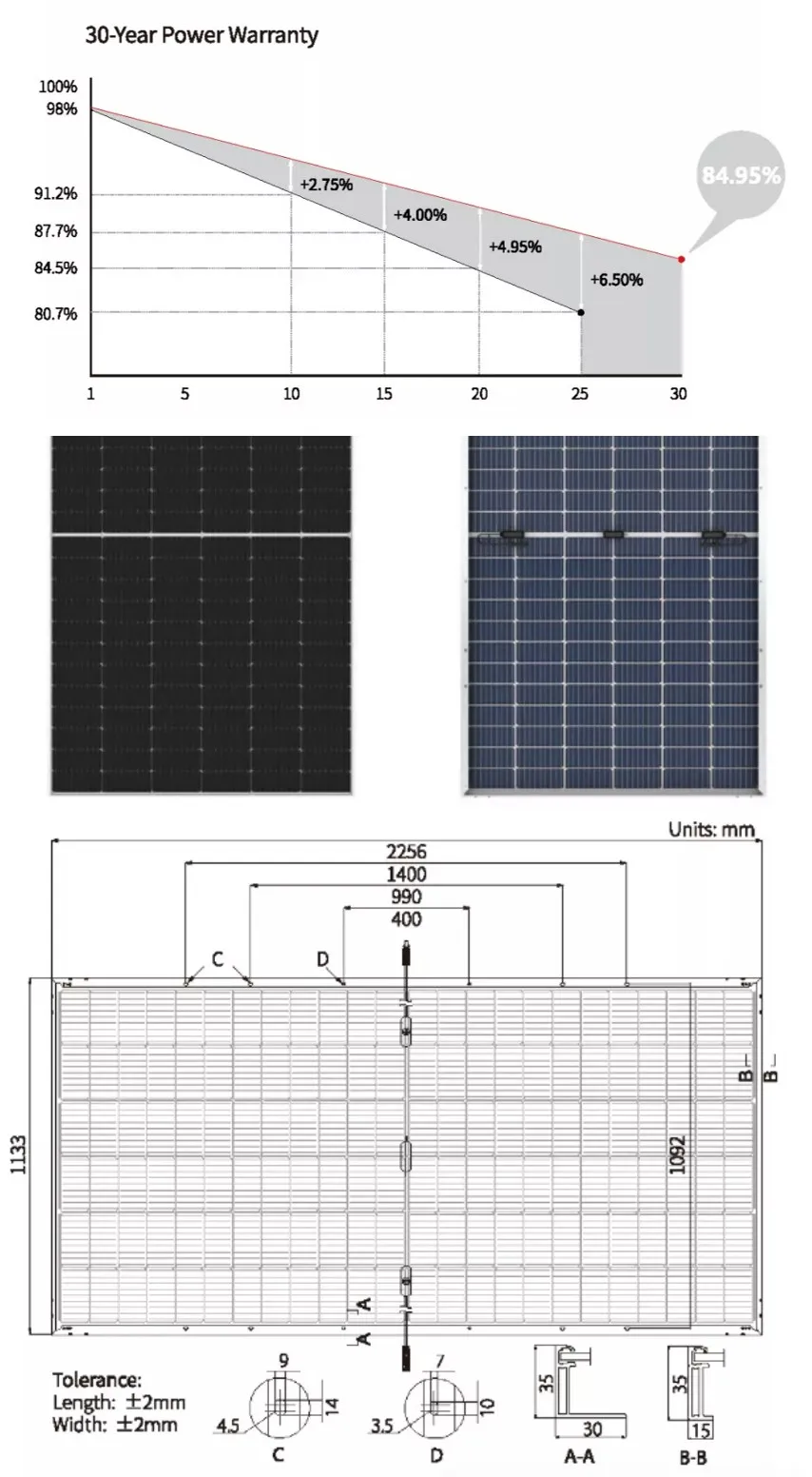 Double Sided Photovoltaic Module High Quality 530w-550 Solar Panel ...