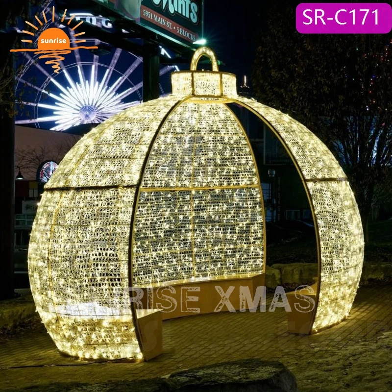 3m LED Ball Bauble Christmas Ornament for Exterior Decor