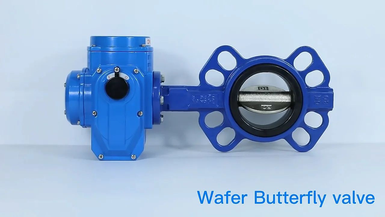 Aluminum Body Electric Motorized Actuator Wafer Lug Type Butterfly ...