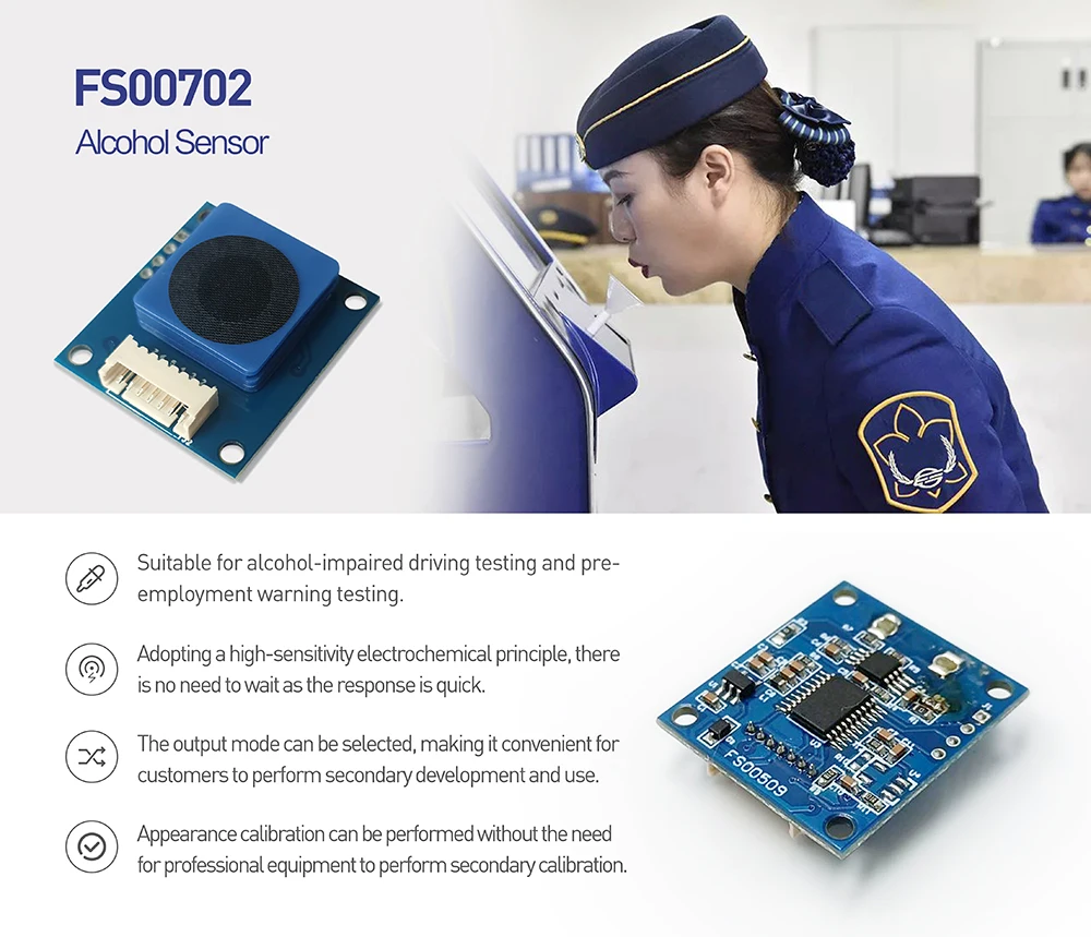 High Resolution Fuel Cell Ethanol Gas Sensor Electrochemical C2h5oh ...