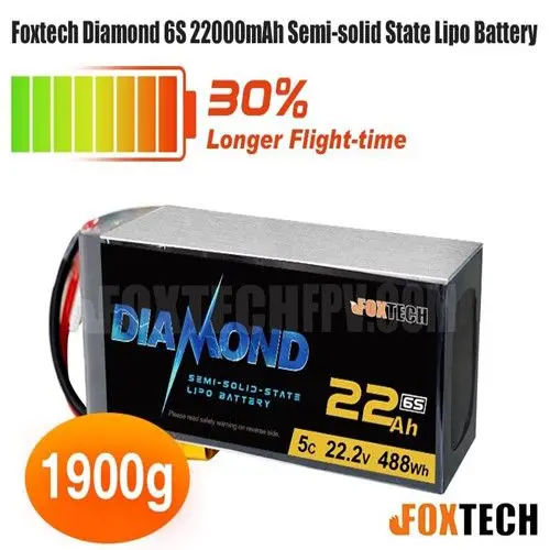 2023 News Foxtech Diamond 6s 22000mah Semi-solid State Lipo Battery For ...