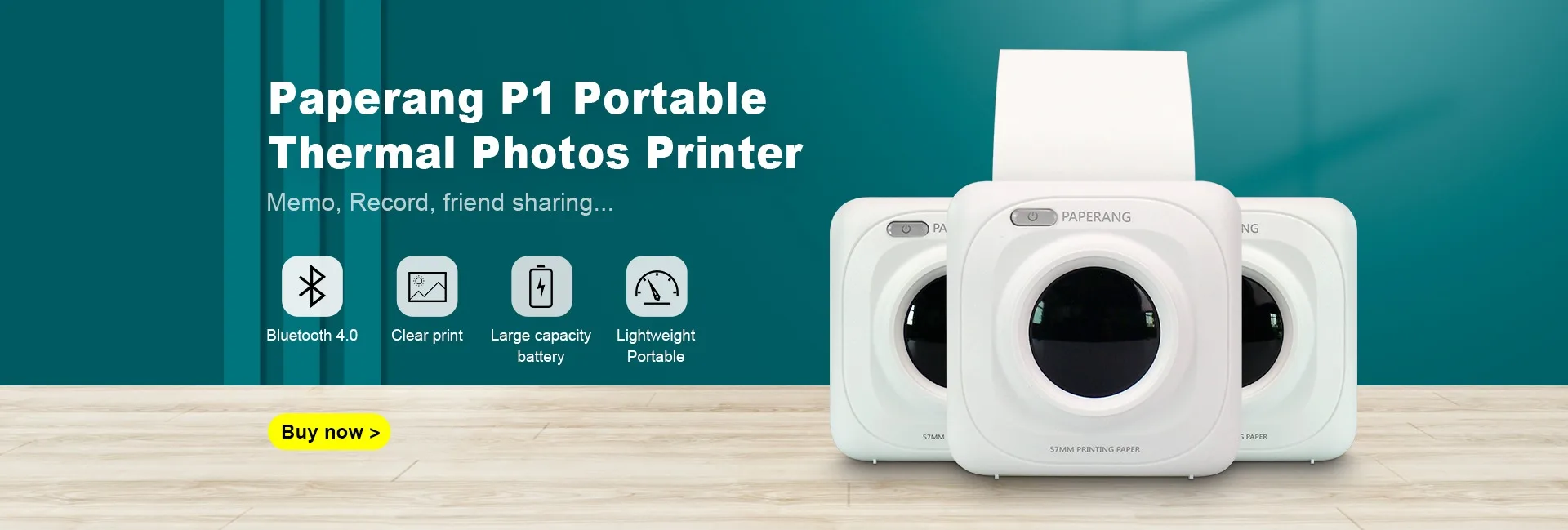 Paperang P1 Mini Sticker Printer - Ios+android Compatible