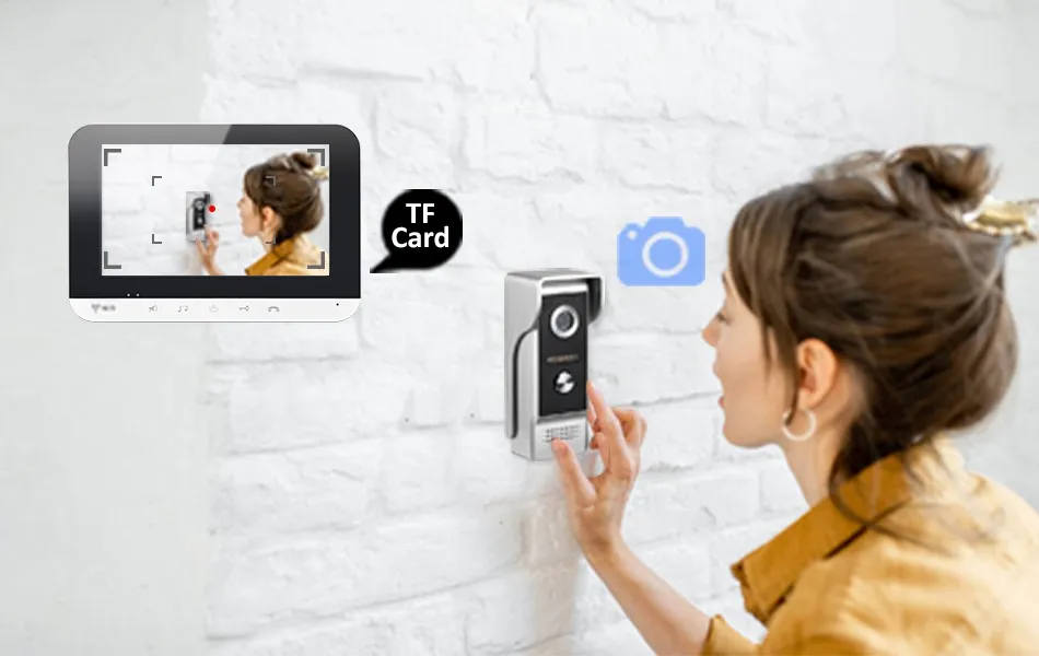 New Released Entryphone Camera Door Bell With Waterproof Button 4 Wire ...