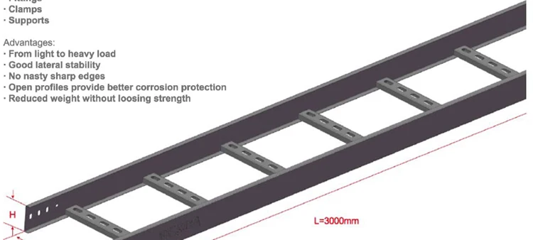 Sus 304 316 Cable Ladder 600x100mm Ladder Type Cable Tray - Buy Sus 304 ...