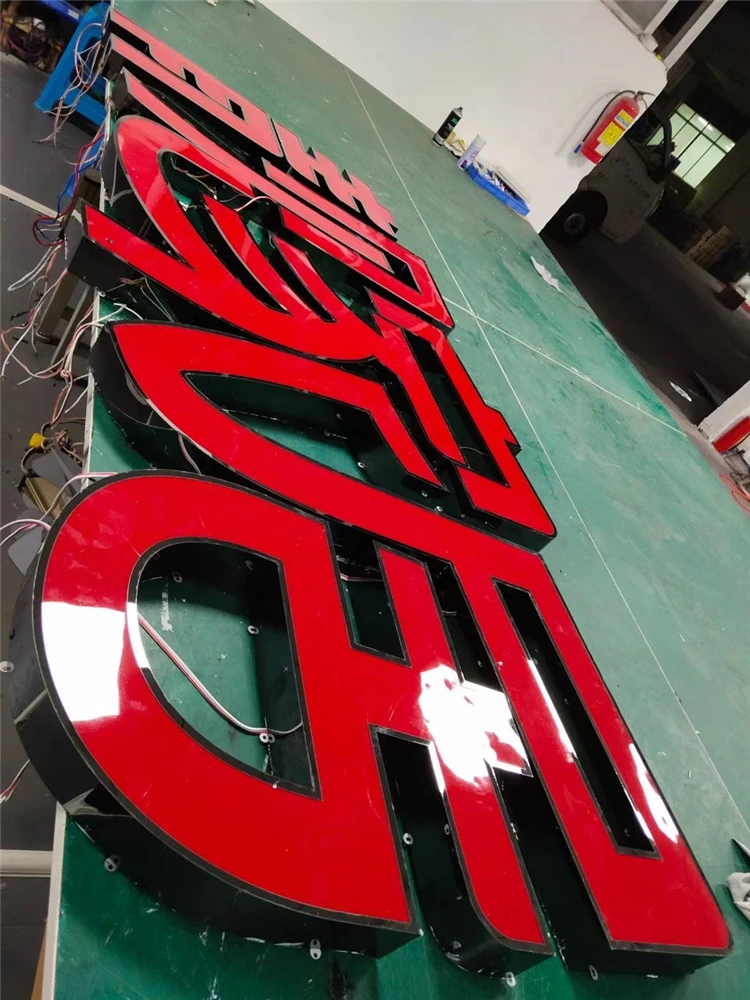 Stainless Steel Frame 3d Letter Sign Led Front-lit Logo Sign Led Letter ...