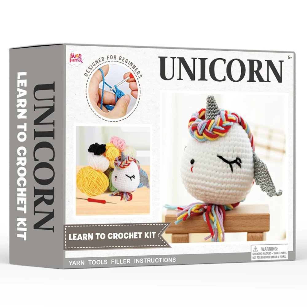 Easy To Do The Woobles Unicorn Animal Diy Mini Handmade Craft Knitting ...