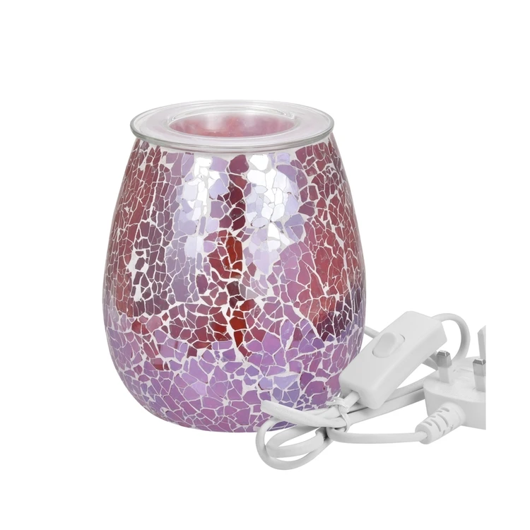 Wholesale Direct Sale of Red Tempered Mosaic Lamp with Aroma Diffuser ...