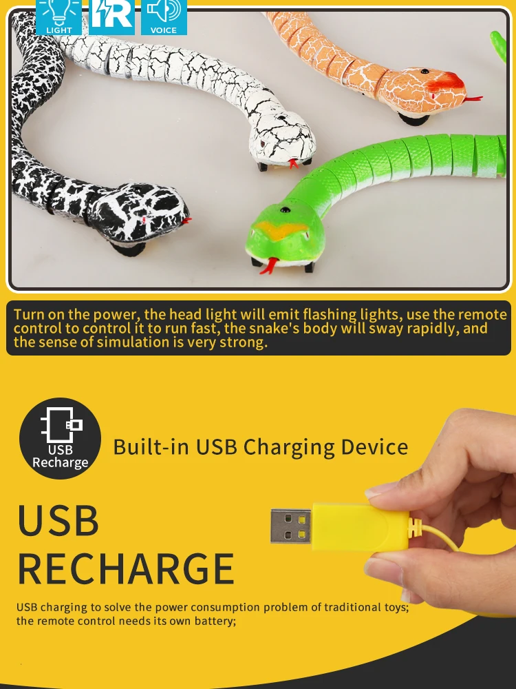 Liberty Imports 16 Inches Realistic Remote Control RC Snake Toy